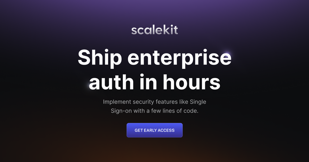 Enterprise ready Authentication Platform for SaaS | Scalekit